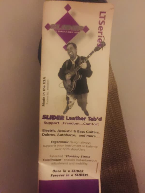 Slider-Straps Dual shoulder sliding guitar/ bass strap Tan | Reverb