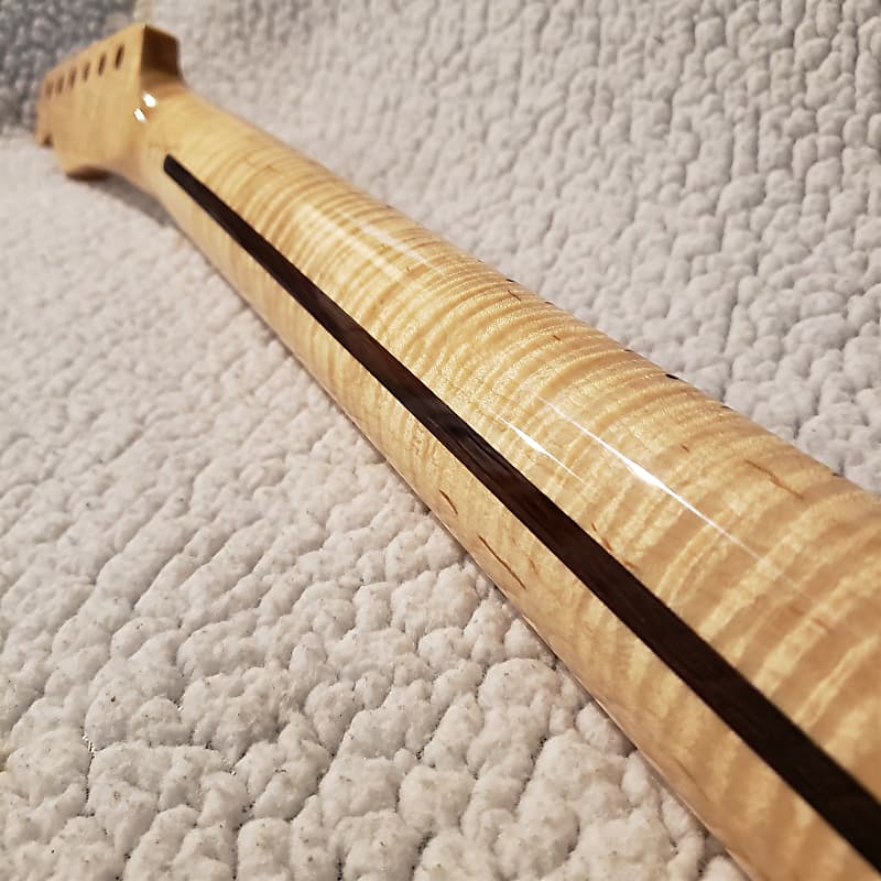 USA made, Spalted 5A natural , blonde, flame maple neck and | Reverb