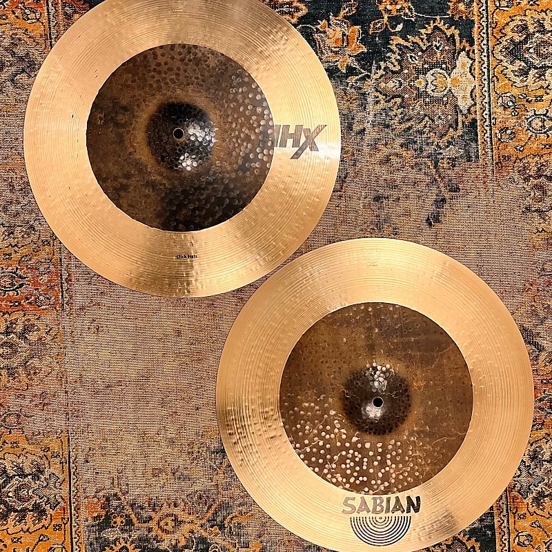 RARE Custom 17” Sabian HHX CLICK HATS Hihats YES!! 17s”! 1624 | Reverb