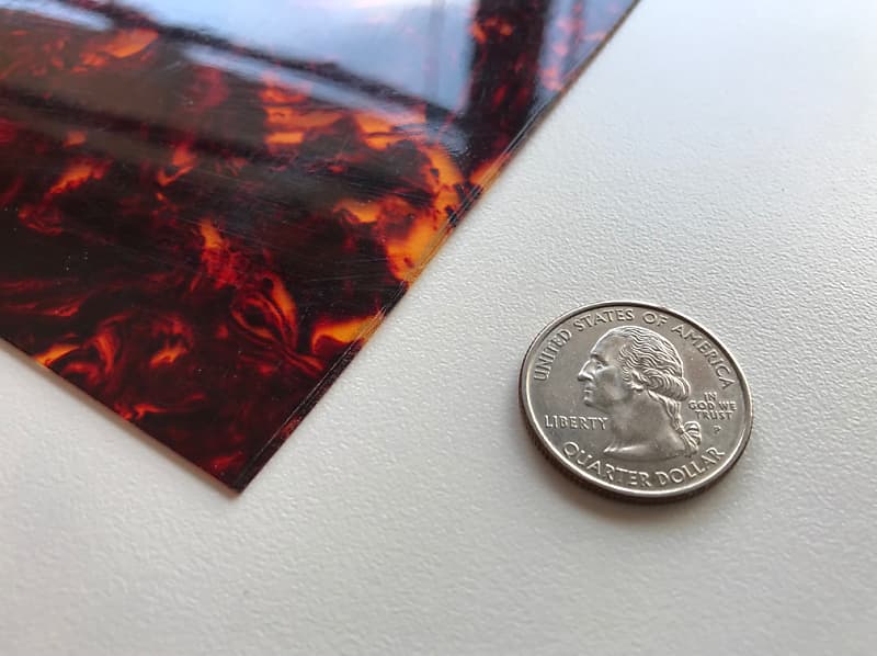 Thin celluloid tortoise shell medium blank sheet for guitar | Reverb