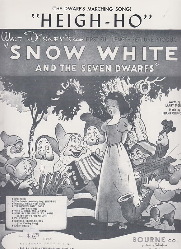 Bourne Music Publishersd "Heigh-Ho" The Dwarf's Marching Song | Reverb