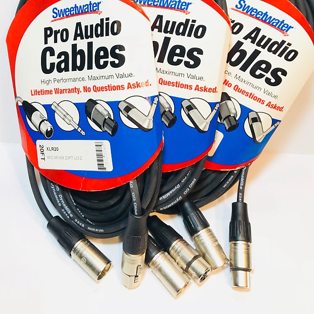 ProCo XLR20 xf/xm Three pack 20' xlr microphone cables | Reverb