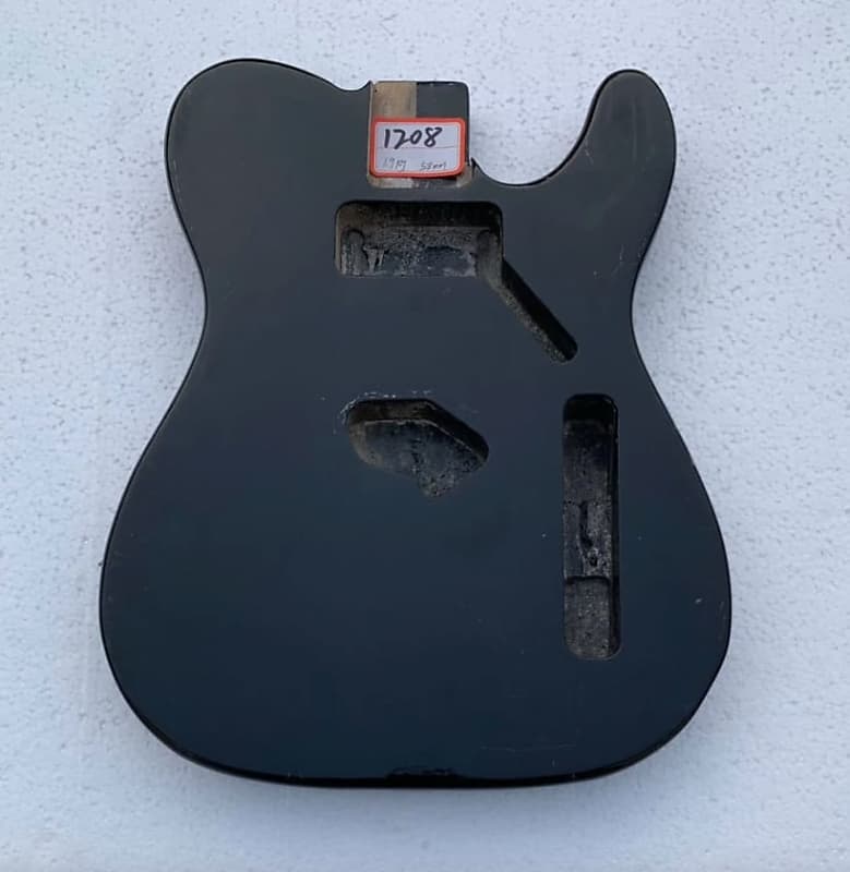 Black Tele Style Guitar Solid Body | Reverb
