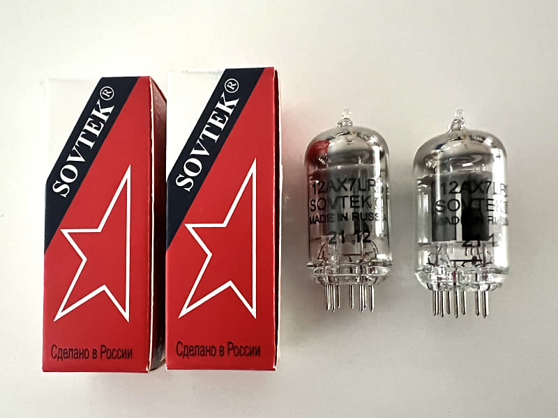 Matched Pair of Sovtek 12AX7 LPS Black Plate Tubes—Brand | Reverb