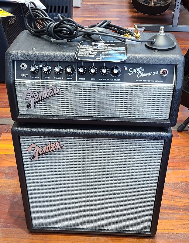 Fender Super Champ X2 15 Watt guitar amp head with matching | Reverb