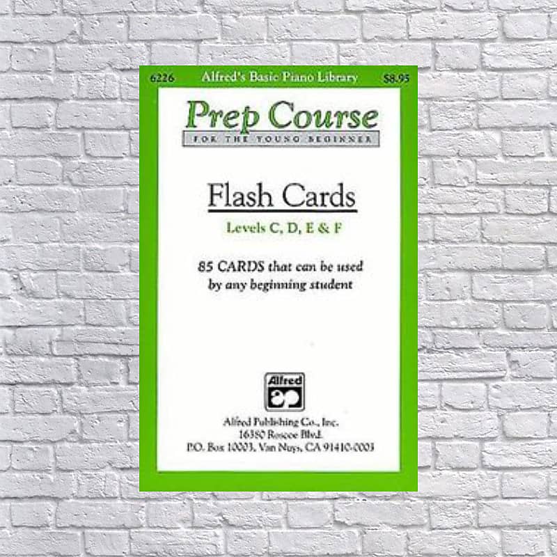 Alfred's Basic Piano Prep Course: Flash Cards, Levels C-F | Reverb