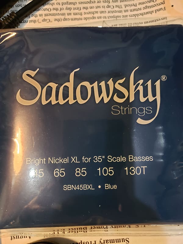 Sadowsky Strings SBN45B Bright Nickel for 35" 5 String Basses | Reverb