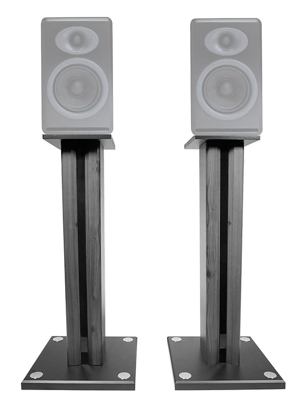 Pair 26" Bookshelf Speaker Stands For Audioengine P4 | Reverb
