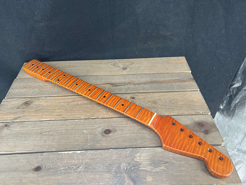 Tricked Out Guitar Roasted Flame Maple Strat® Stratocaster | Reverb