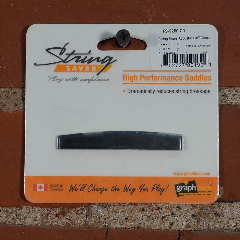Graphtech String Saver Acoustic Compensated Saddle | Reverb