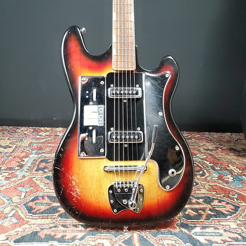 Teisco Baritone V2 1960's Sunburst | Reverb
