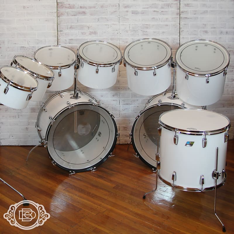 Mint and Ginormous Ludwig Octa-plus double 24 inch bass drum | Reverb