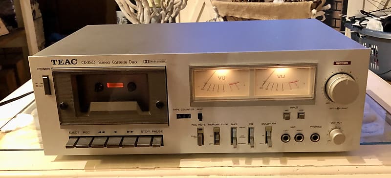 TEAC CX-350 Stereo Cassette Deck 1982 - Aluminum/Silver | Reverb