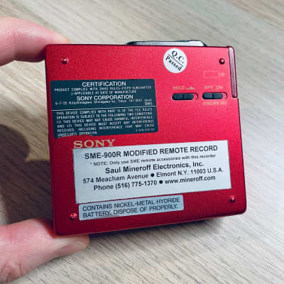 Sony MZ-R900 Walkman MiniDisc Player, Rare Red ! EX to NM ! | Reverb