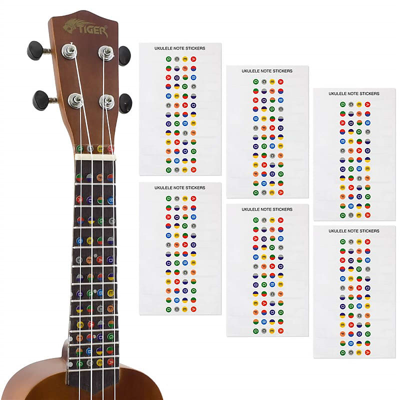 Tiger Colour Coded Fretboard Sticker Note Sticker for | Reverb