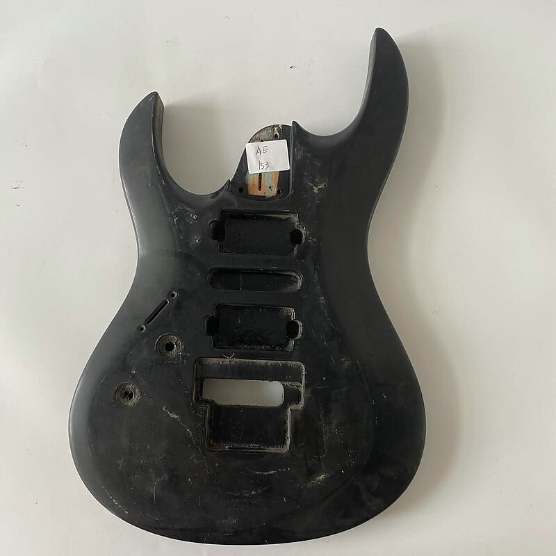 Black Left Hand Guitar Double Cutaway Basswood Body Project | Reverb