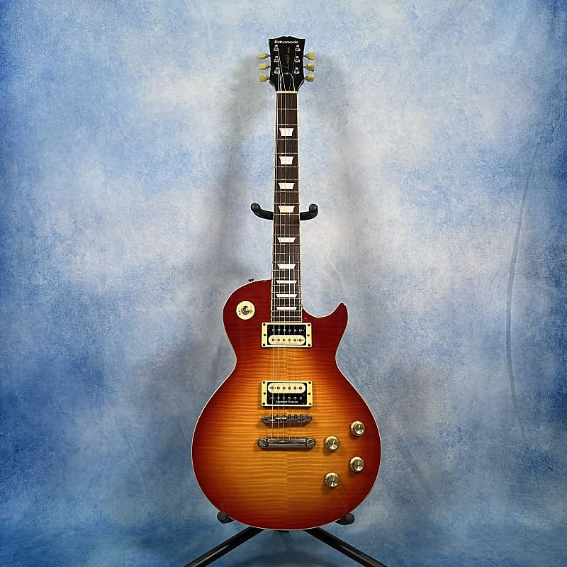 2007 Edwards by ESP E-LP-85SD Flame Top Cherry Sunburst Made | Reverb