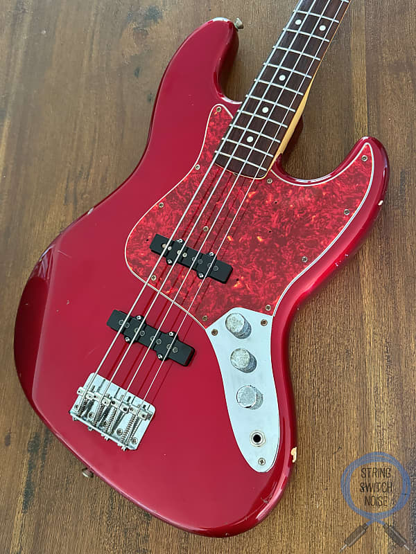 Fender Jazz Bass, Candy Apple Red, 1996, MIJ, Wiring Upgrade | Reverb
