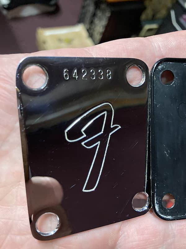 1975 Fender Telecaster Guitar Neck Plate 642338 | Reverb