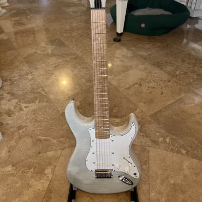 Kiesel Delos - Custom Transparent White over Flamed Maple | Reverb