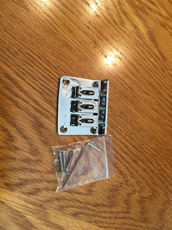 3 string bridge chrome for cigar box guitar | Reverb