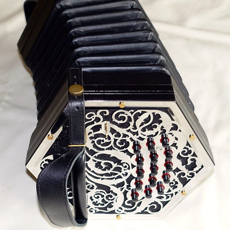 Wolverton standard Anglo Concertina c/g 2010s - Black and | Reverb