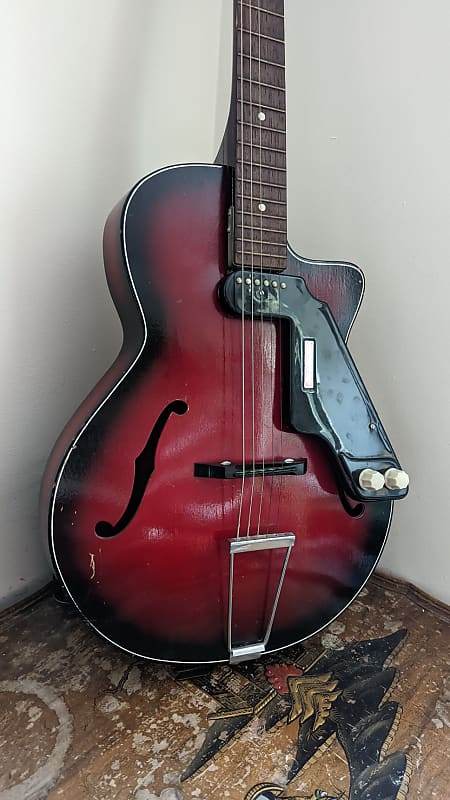 Vintage 1960's Rosetti Lucky 7 Red Sunburst | Reverb