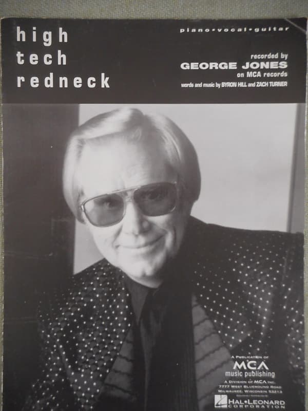 George Jones "High Tech Redneck" Sheet Music 1993 | Reverb