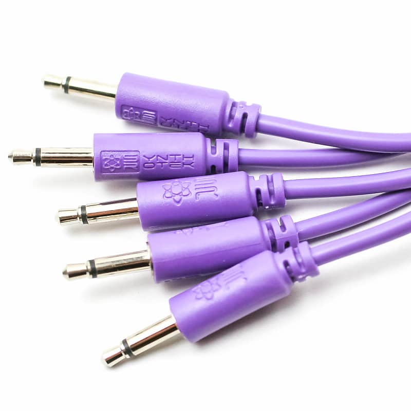 Eurorack Patch Cables - 5 Pack - 6 inch (15cm), Purple | Reverb