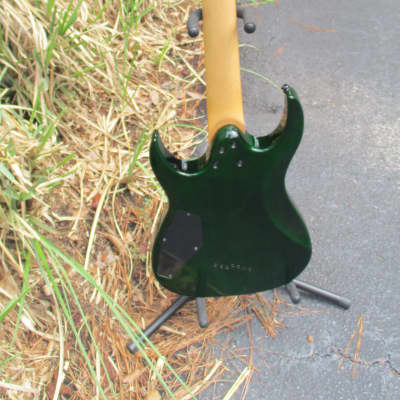 Douglas 7 String Quilt Green Electric Guitar~Reverse | Reverb
