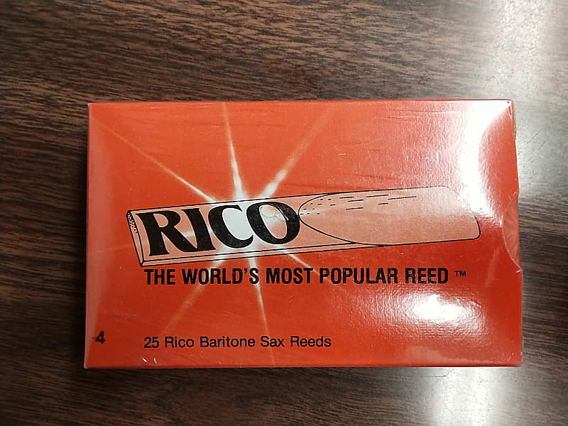 RICO Baritone Saxophone Reeds NEW - box of 25 - #4 Strength | Reverb