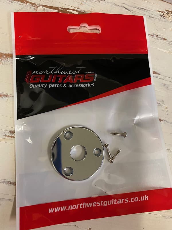 Heavy Duty Flying V Round Electric Guitar Jack Socket Plate - | Reverb