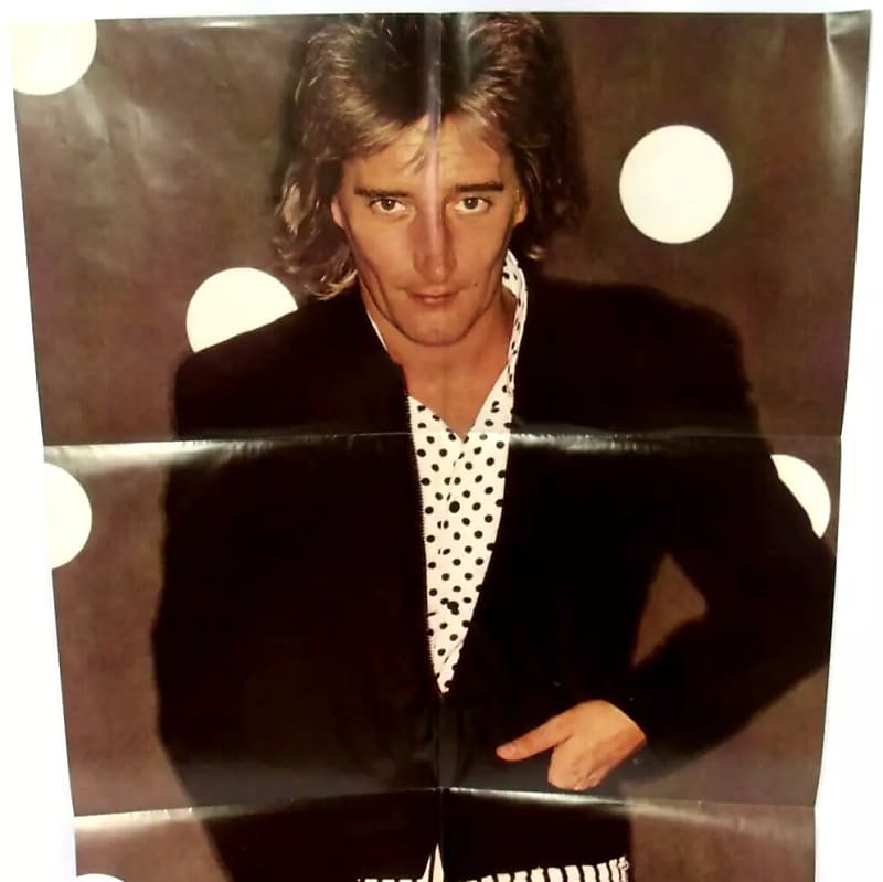 Rod Stewart Foolish Behavior RARE 1980 Collage LP Poster - | Reverb