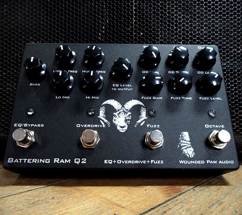Wounded Paw Battering Ram Q2 EQ+Overdrive+Fuzz for guitar or | Reverb