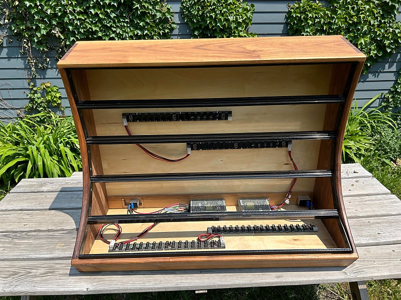 Needham Woodworks 15u 168 hp Powered Case - Black walnut | Reverb