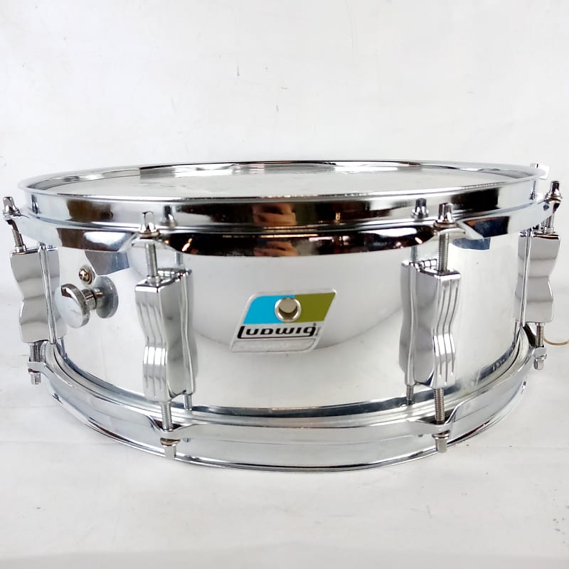 Ludwig Rocker 8Lug Snare Drum 1980 Blue/Olive 5x14"Vintage | Reverb