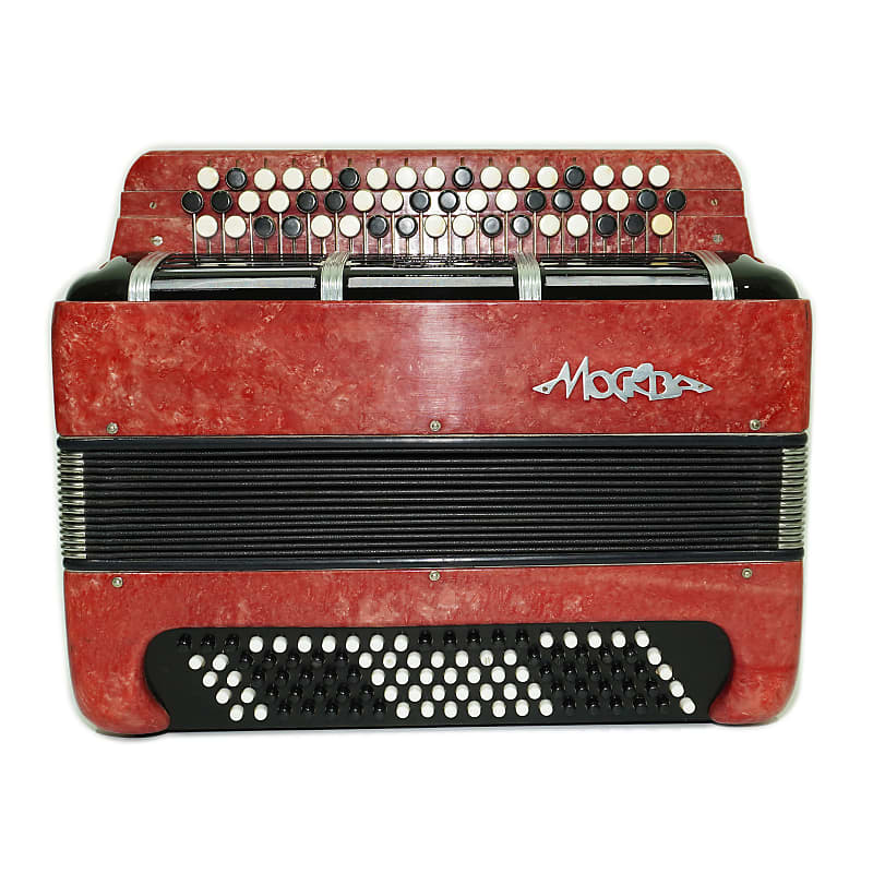 Russian Bayan Moscow, 3 Rows 100 Bass Original Button | Reverb