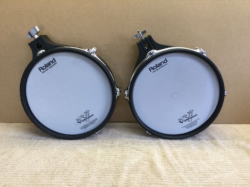 Set of 2 Roland PD-105BK V-Pad 10" Dual Trigger Mesh Drum Pad | Reverb