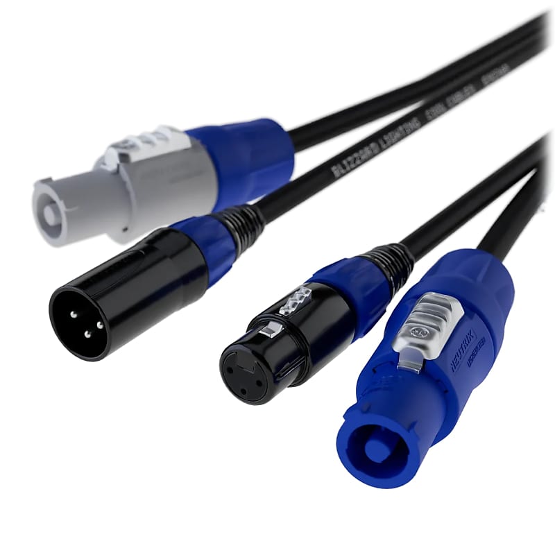 Blizzard DMXPC-15 DMX/PowerCon Compatible Combo Cable - 15' | Reverb