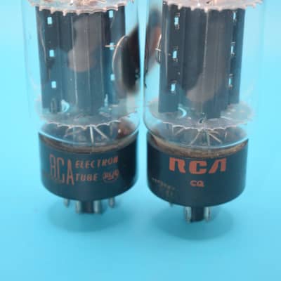 Matched Pair RCA Black Plate 6L6 6L6GC Vacuum Tubes Valves | Reverb