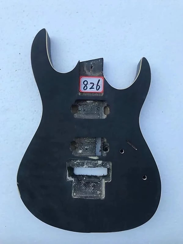 Black Quilted Maple Top Guitar Body with Binding HH | Reverb UK