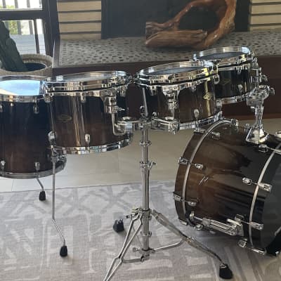 Tama Starclassic Maple 1996 - Marine Blue Fade w/gold | Reverb