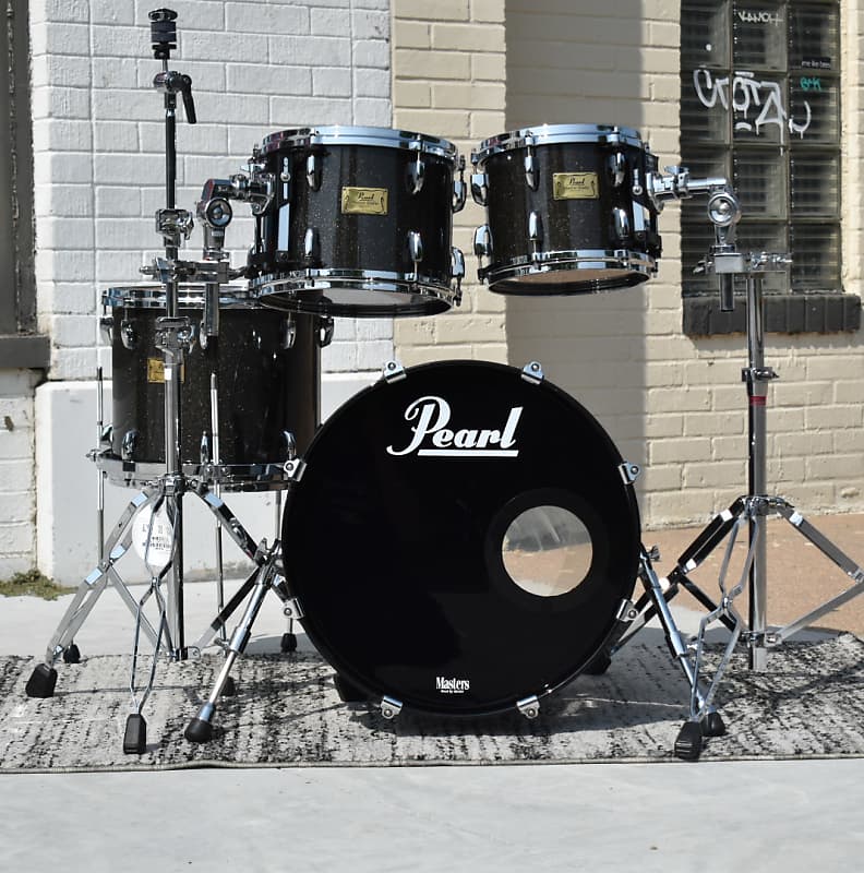 Used Pearl Masters Studio 10, 12, 14, 20 All Birch Drum Kit | Reverb