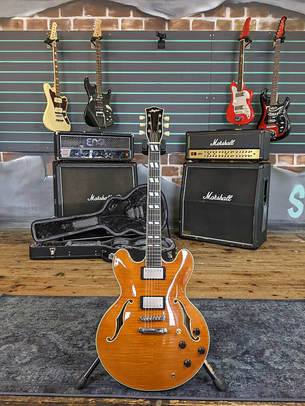 Stanford Crossroad 35 Thinline Vintage Blonde Electric Guitar | Reverb