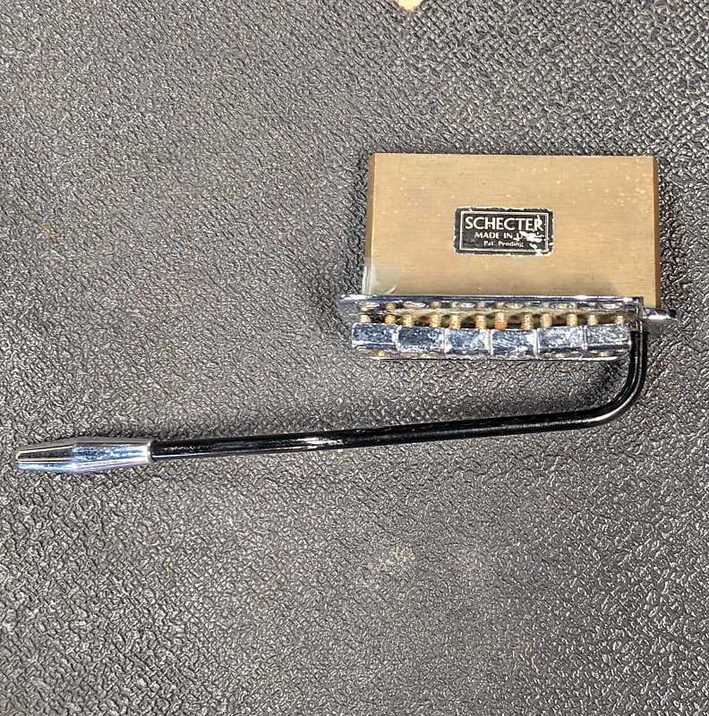 Schecter Strat Style Tremolo Bridge with Brass Block and Arm | Reverb