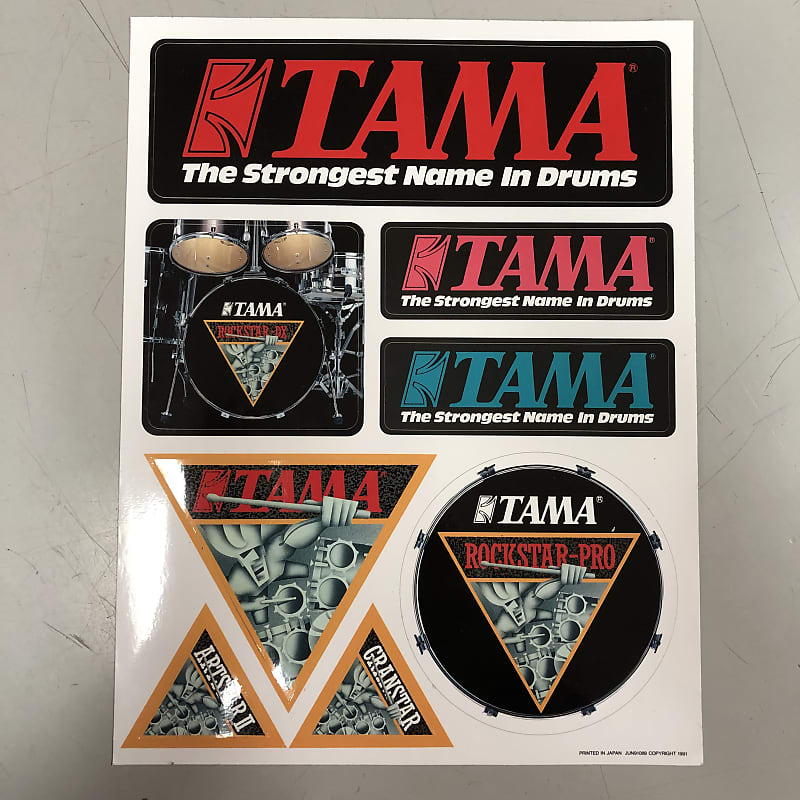 Tama Vintage 1991 Sticker Decal Sheet 8 1/2” x 11” | Reverb