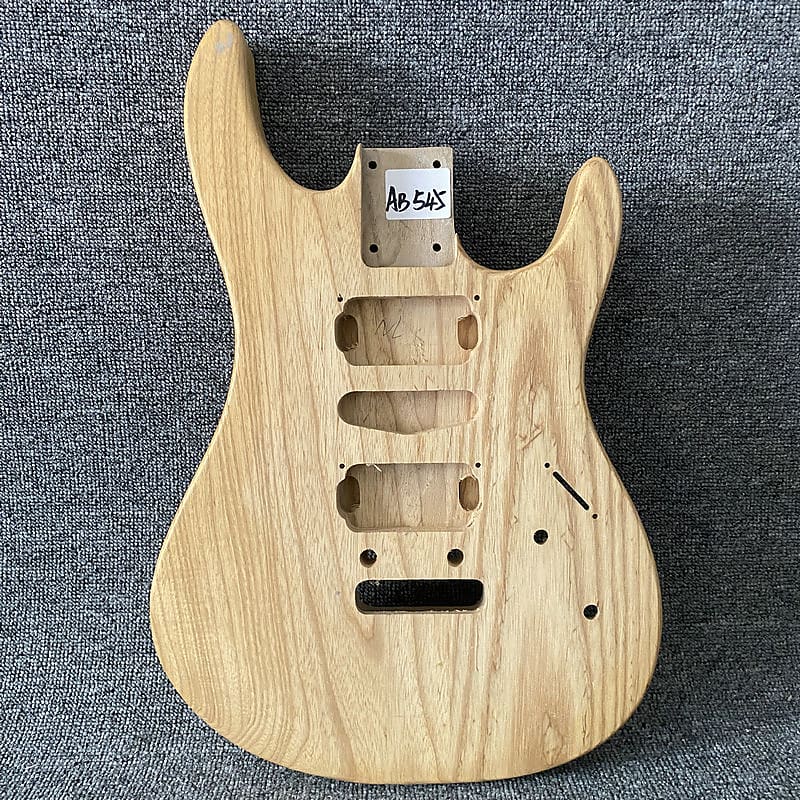 Solid Ash Wood HSH Guitar Unfinished Body DIY Project | Reverb