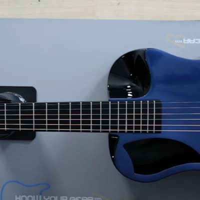 Journey Blue Purple Color-Shift Gloss Carbon Travel Guitar | Reverb