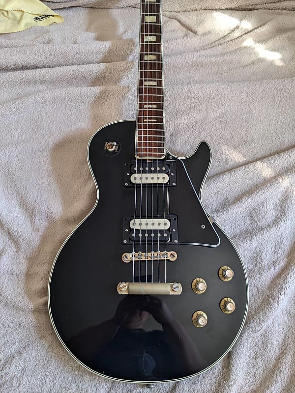 Univox Gimme 1970s - Black MIJ Les Paul LP style | Reverb