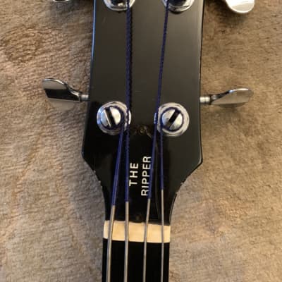 Vintage 1970's Gibson Ripper Black Finish Fretless Bass | Reverb